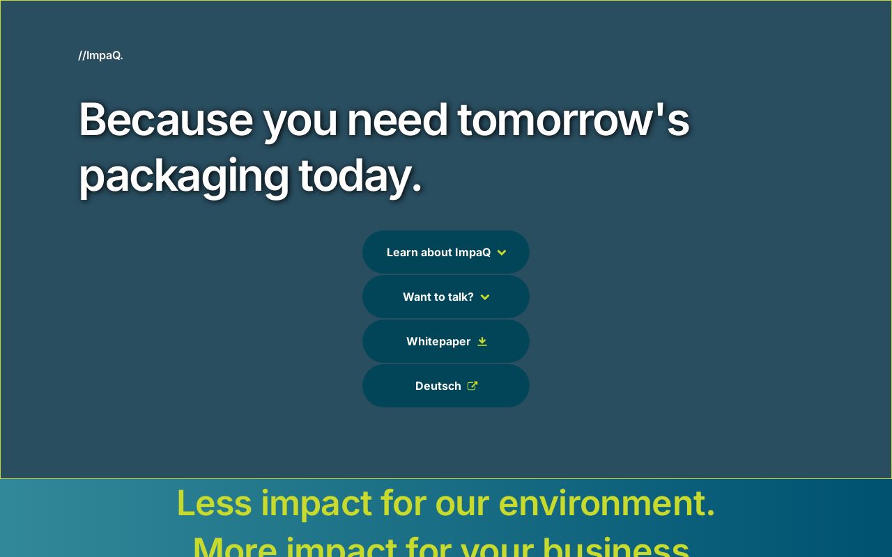 Impaq: The Sustainable Packaging Solution.